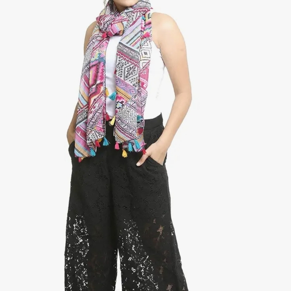 Accessories | Colorful Geometric Pattern Scarf | Poshmark